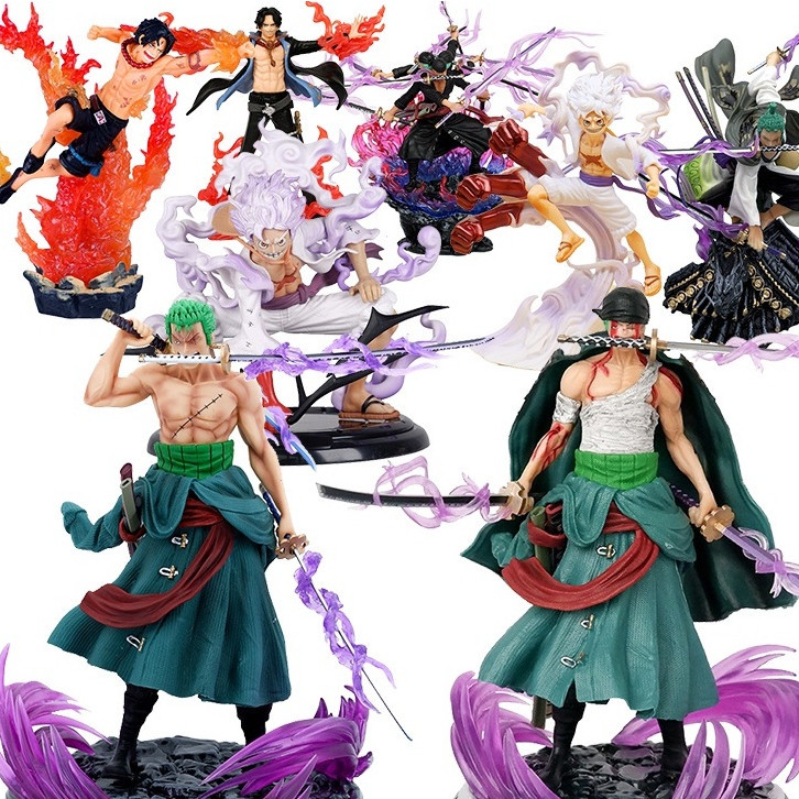 โมเดลฟิกเกอร์ Pvc อนิเมะ One Piece Roronoa Zoro Monkey D Luffy Portgas ...