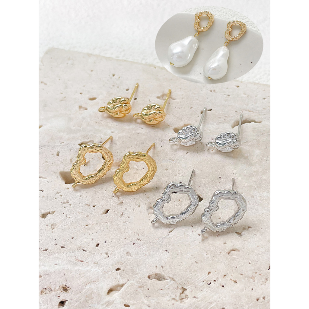 ต่างหู การเก็บรักษาสี diy 925 เข็มเงิน Hand-Made ต่างหูอุปกรณ์เสริมต่างหูวัสดุ | Shopee Thailand