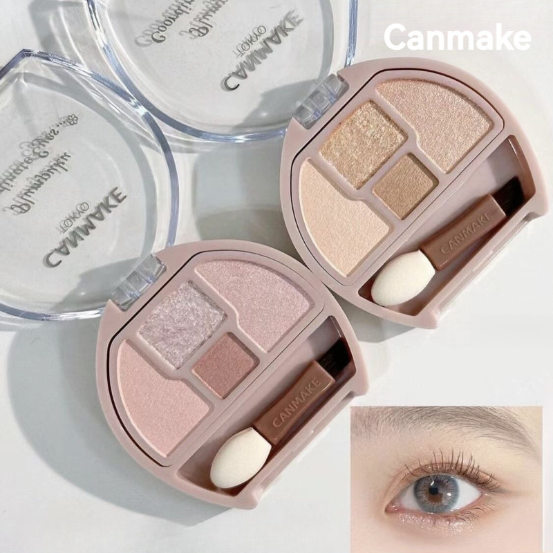 Canmake Eyeshadow Four Color Eyeshadow Palette ปรับเปลี ่ ยนดวงตา Brighten Matte Pink Eyeshadow ...