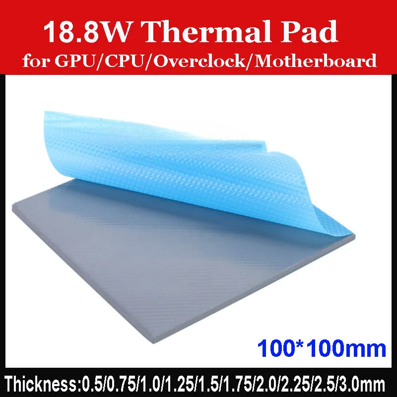 18.8w/mk Pad การกระจายความร้อนซิลิโคน Pad CPU/GPU กราฟิกการ์ด Water ...