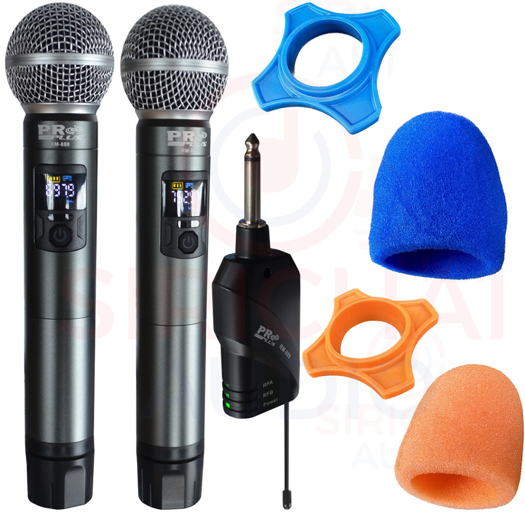 ไมค์พกพา ไมค์ลอยคู่ PROPLUS รุ่น RM888 ส่งฟรี จูนความถี่ อลูมิเนียม ...