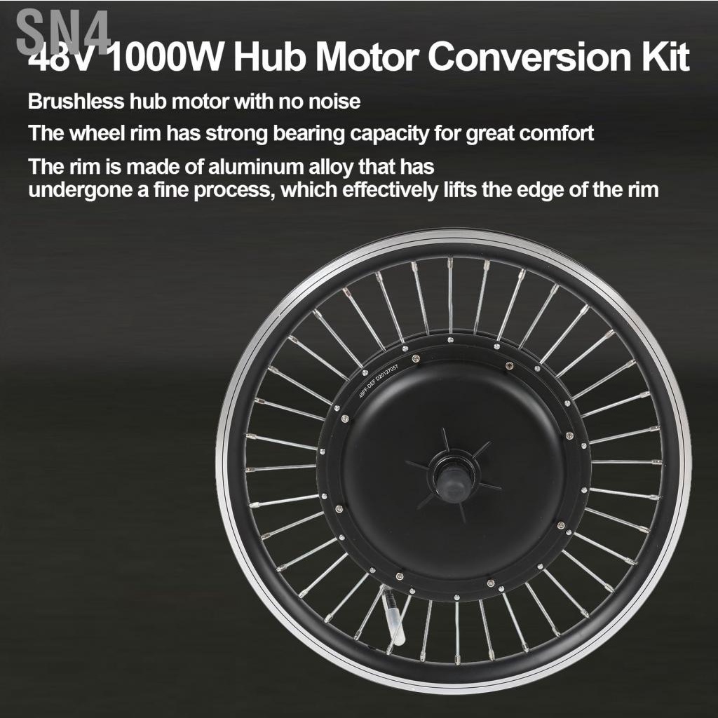 SN4 ชุดแปลงจักรยานไฟฟ้ากันน้ำ 20 นิ้วล้อหน้า 48V 1000W มอเตอร์ฮับด้วย LCD3 เมตร | Shopee Thailand