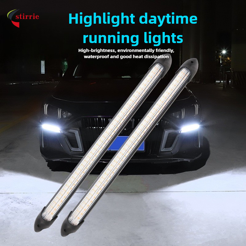 สต๊อกพร้อม1 คู่ 12V ไฟวิ่งกลางวัน drl Led Strip Bright drl daylight รถ ...