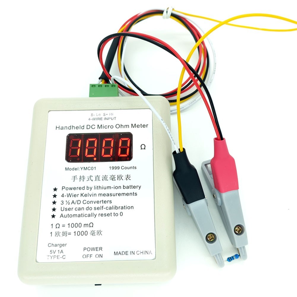 Dc Milliohm Meter YMC01 เครื่องทดสอบความต้านทานต่ําแบบใช้มือถือพร้อมการ ...