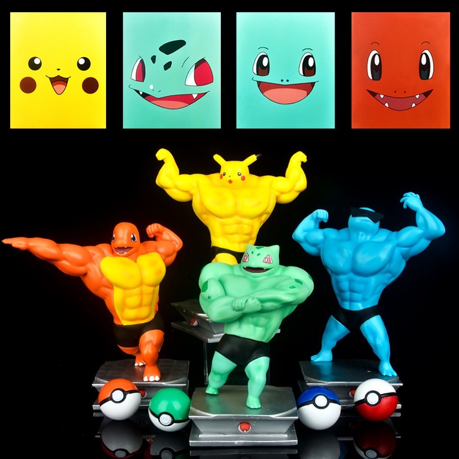Pokemon GO Spoof Muscle Man Pikachu Jenny Turtle Wonder Frog Seeds รูป ...