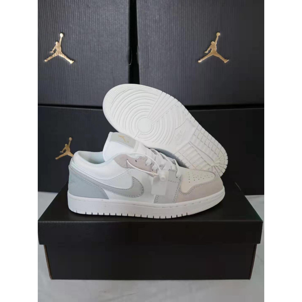 Air Jordan 1 AJ1 low "paris" ผู้ชายและผู้หญิงรองเท้ารองเท้าผ้าใบสีขาวสี ...