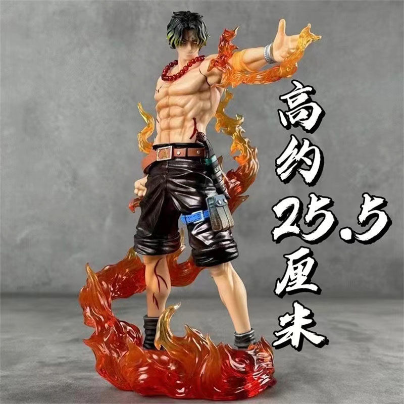 โมเดลฟิกเกอร์ One Piece GK Top Showdown Flame Fingertip Ace Standing ...