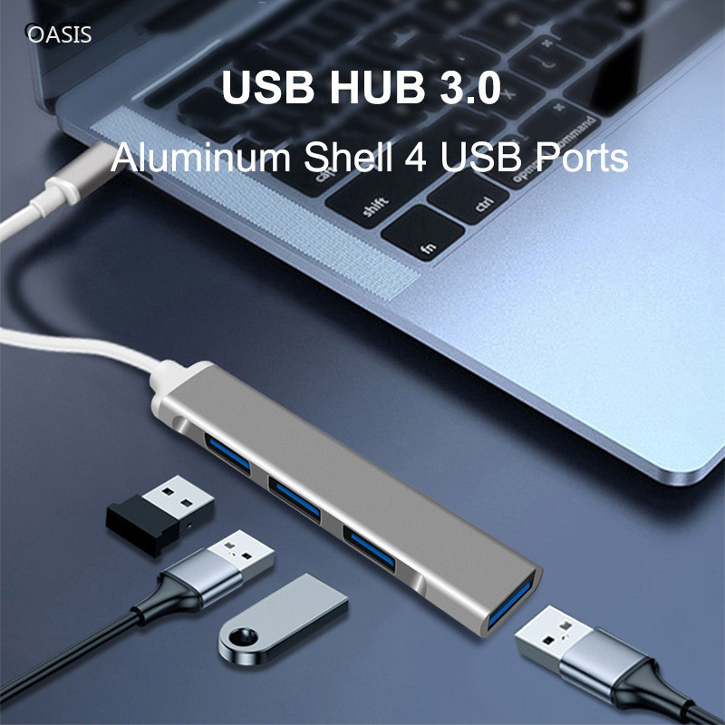 อะแดปเตอร์ฮับ USB Type-C สําหรับ MacBook Huawei - 4 พอร์ต USB 3.0 Hub ...