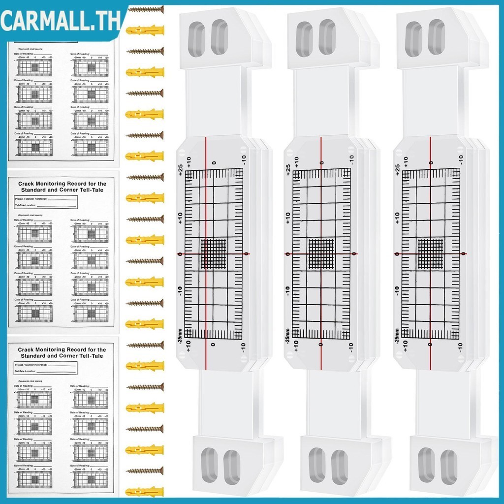 3 ชิ ้ น Crack การตรวจสอบบันทึกอะคริลิค Crack Monitor Gauge กันน ้ ํา ...