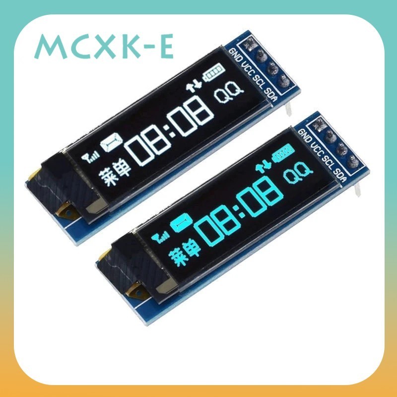 โมดูลจอแสดงผล Led 091 นิ้ว 128x32 I2c Iic Oled Lcd สีขาว สีฟ้า สําหรับ Arduino Raspberry Pi 3b