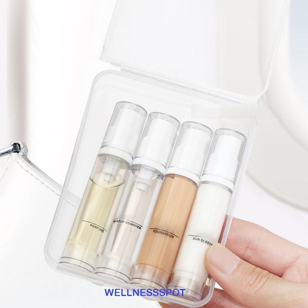 Wellnessspot 3/4 ชิ้นชุดขวดรีฟิล,รีฟิล 5 มล./10 มล./15 มล.ขวดปั๊มกดสูญญากาศ,เครื่องจ่ายของเหลว ...