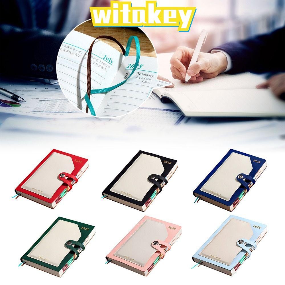 Witakey แผนทํางานรายวัน หนังสือนัดหมาย ตารางรายวัน Daily Planner ปฏิทินรายวัน A5 2025 Notebook ...