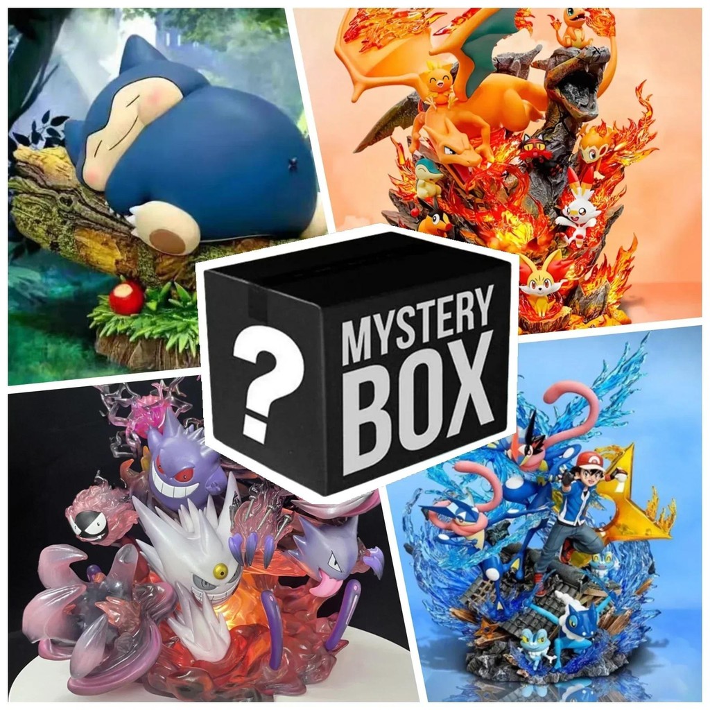 Pokemon Anime Mystery Box Pikachu Charizard รูปกล่องตาบอดเดสก์ท็อปตก ...