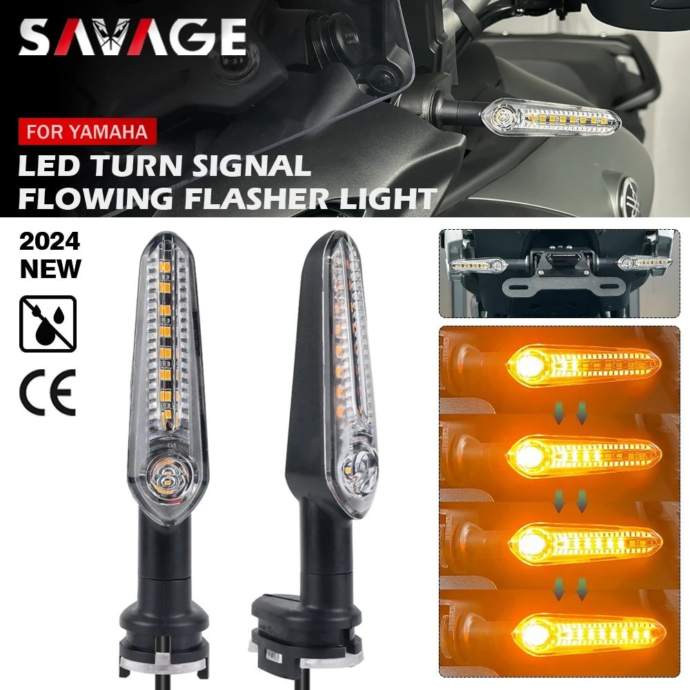 SAV LED Turn Signal Flowing Light For YAMAHA MT07 MT09 SP Tracer 9 900 ...