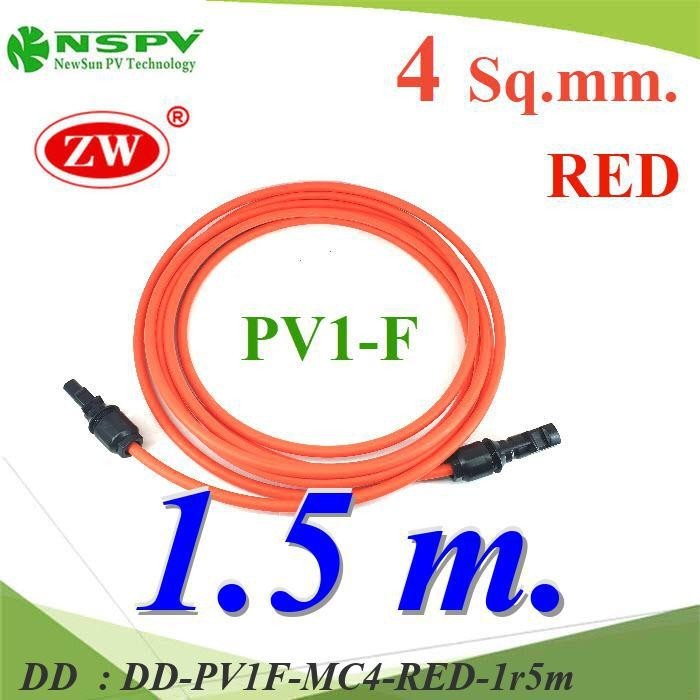 PV1F-MC4-RED-1r5m สายไฟโซลาร์เซลล์ สำเร็จรูป Solar Cerll PV1-F DD | Shopee Thailand