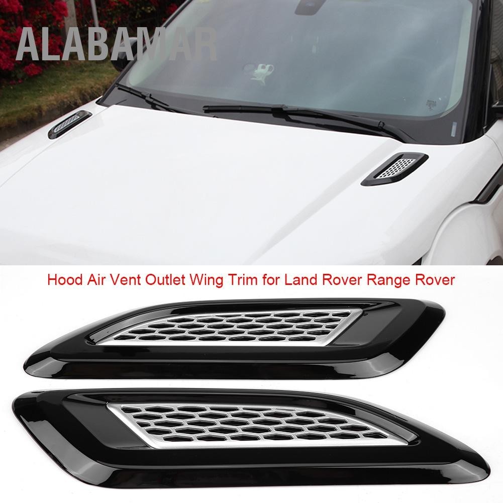 ALABAMAR ภายนอก Hood Air Vent Outlet Wing Trim สำหรับ Land Rover Range ...