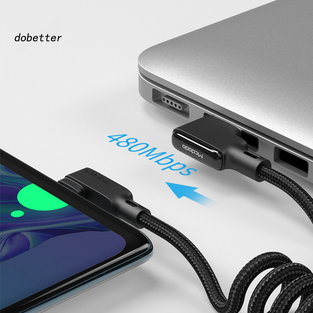 สายชาร์จ แบบสปริง QC40 3A Type-C ยืดหยุ่น ชาร์จเร็ว สําหรับรถยนต์ ...