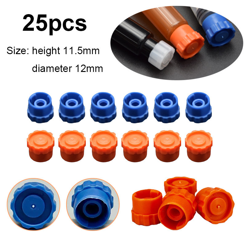 25pcs Syringe Stop Tip Cap Luer Lock Syringe screw Precision Tips ...