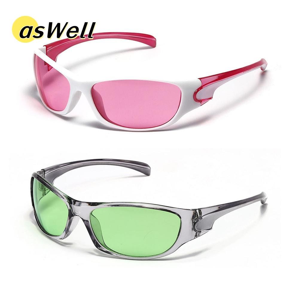 Aswell Oval Shades อินเทรนด์ตกปลาขับรถ Y2K แว่นกันแดด | Shopee Thailand