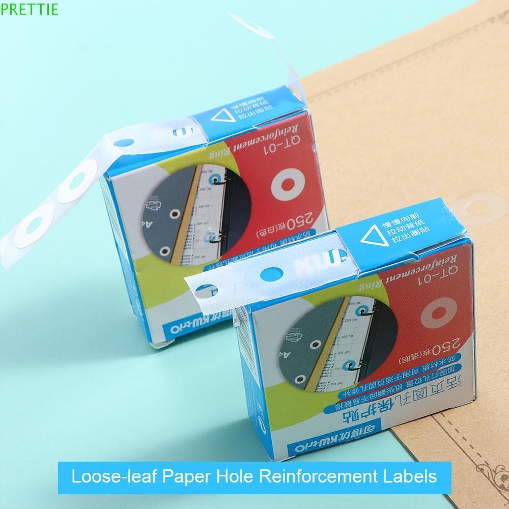 Prettie Hole Punch Protector Office 250pcs แหวนเสริมใบหลวม Self กาว ...