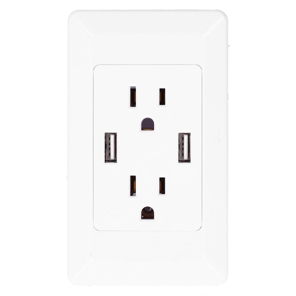 15A Wall Outlet Intelligent Electrical Socket Panel Concealed ...