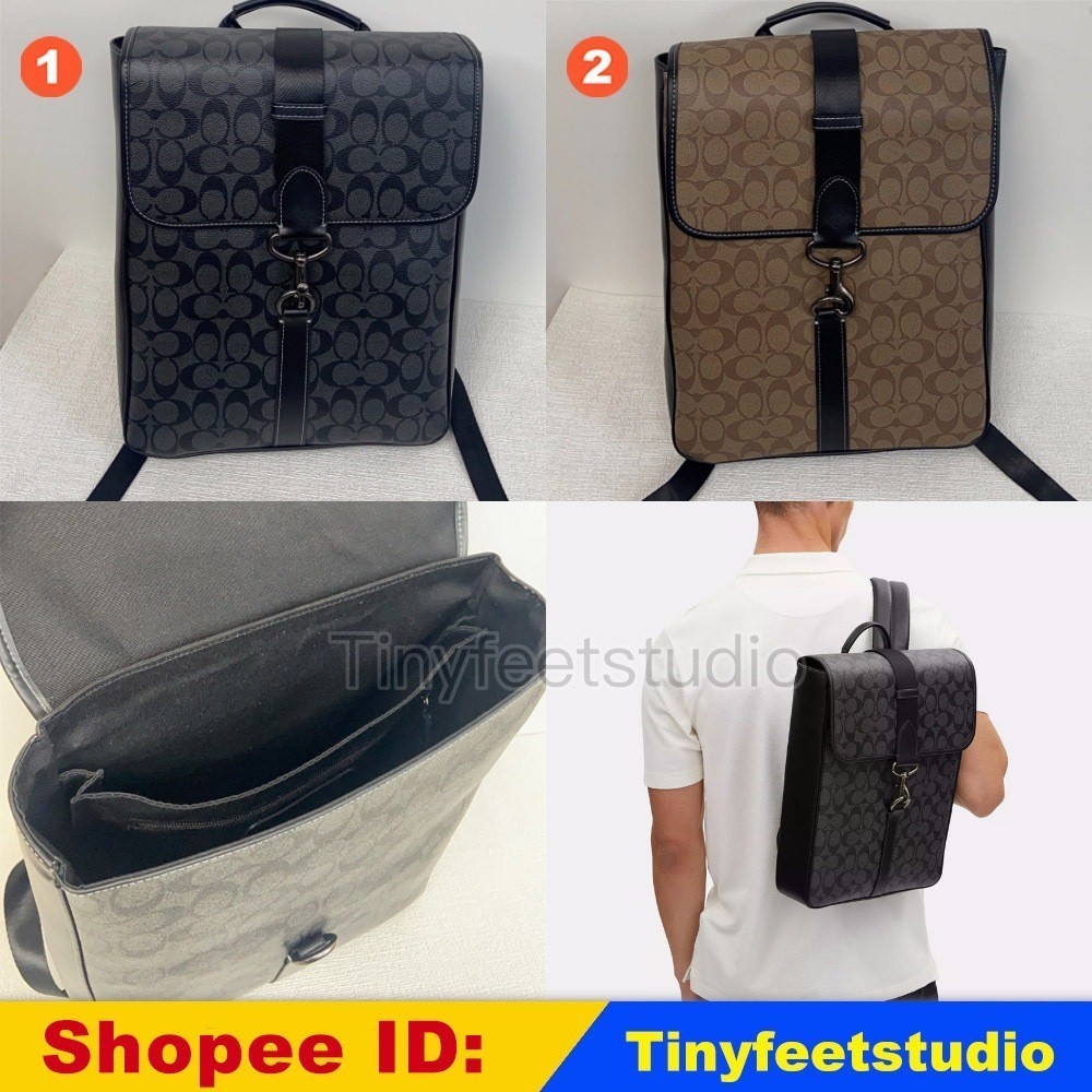 Blaine Backpack In Signature Canvas CJ575 ผู้ชาย กระเป๋าเป้ Coac h ...