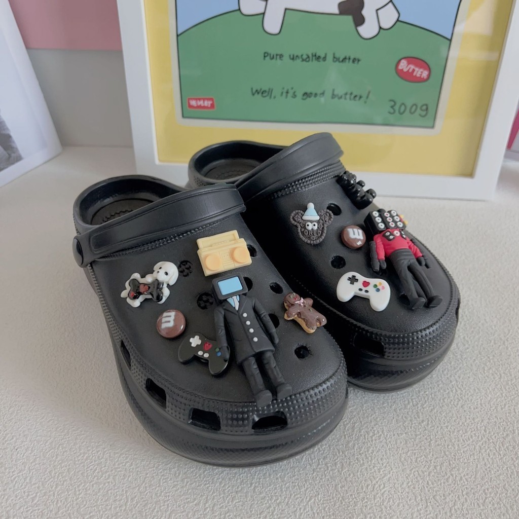 ชุดอุปกรณ์ตกแต่งห้องน้ํา รูปการ์ตูนหมี Jibbitz Skibidi Jibitz Crocs Pin ...