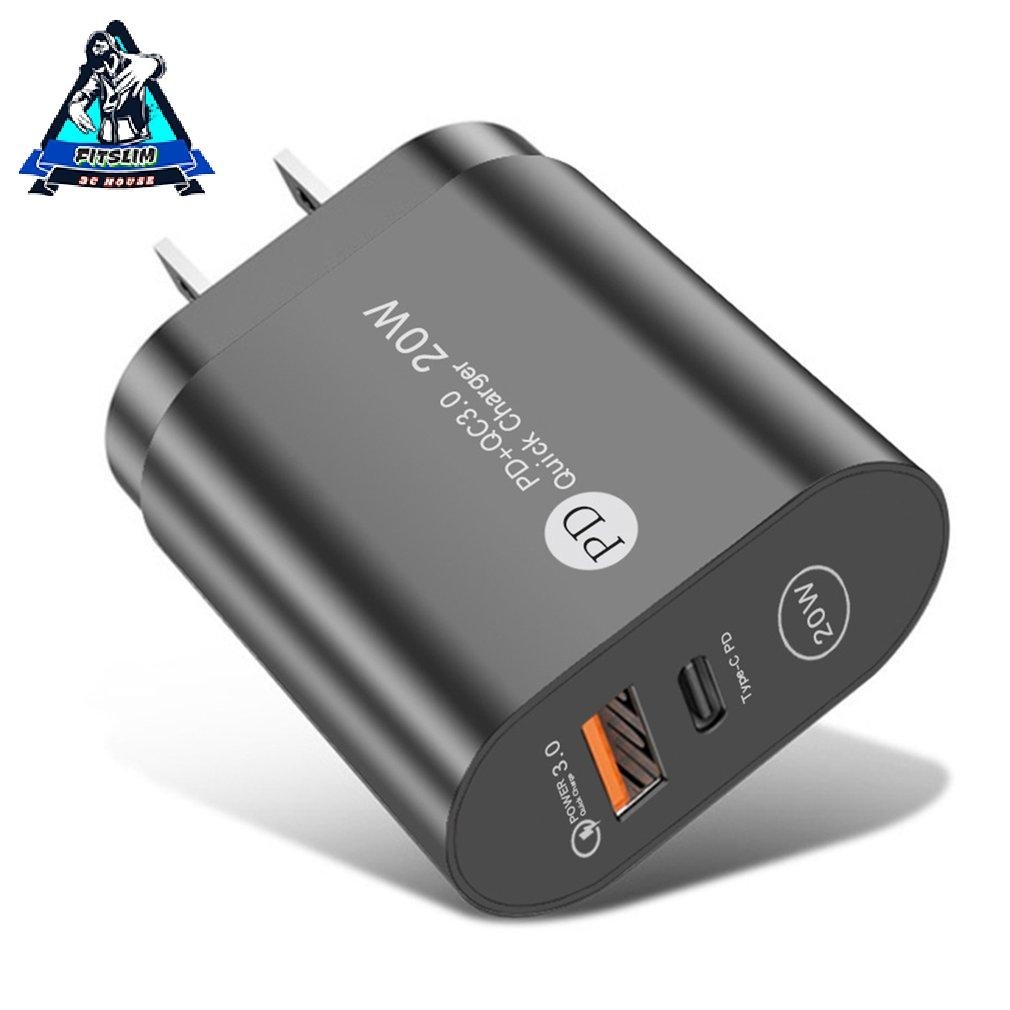 USB PD Charger 20W Quick Type-C Adapter QC 3.0 Fast Charge Adapters ...