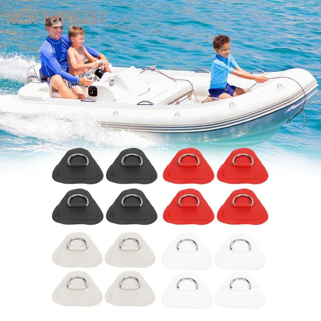 Newyork251 4 ชิ้น D แหวน Patch สแตนเลส Pad สำหรับเรือกระดานโต้คลื่น ...