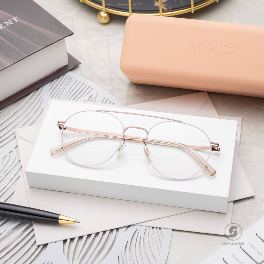 แว่นสายตา MYKITA Yoshi 392 Purple Bronze Silver | Shopee Thailand