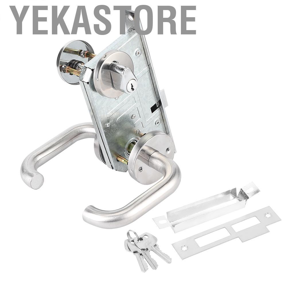 Yekastore Stainless Steel Door Lock Aisle Handle Set Kit for Fire ...