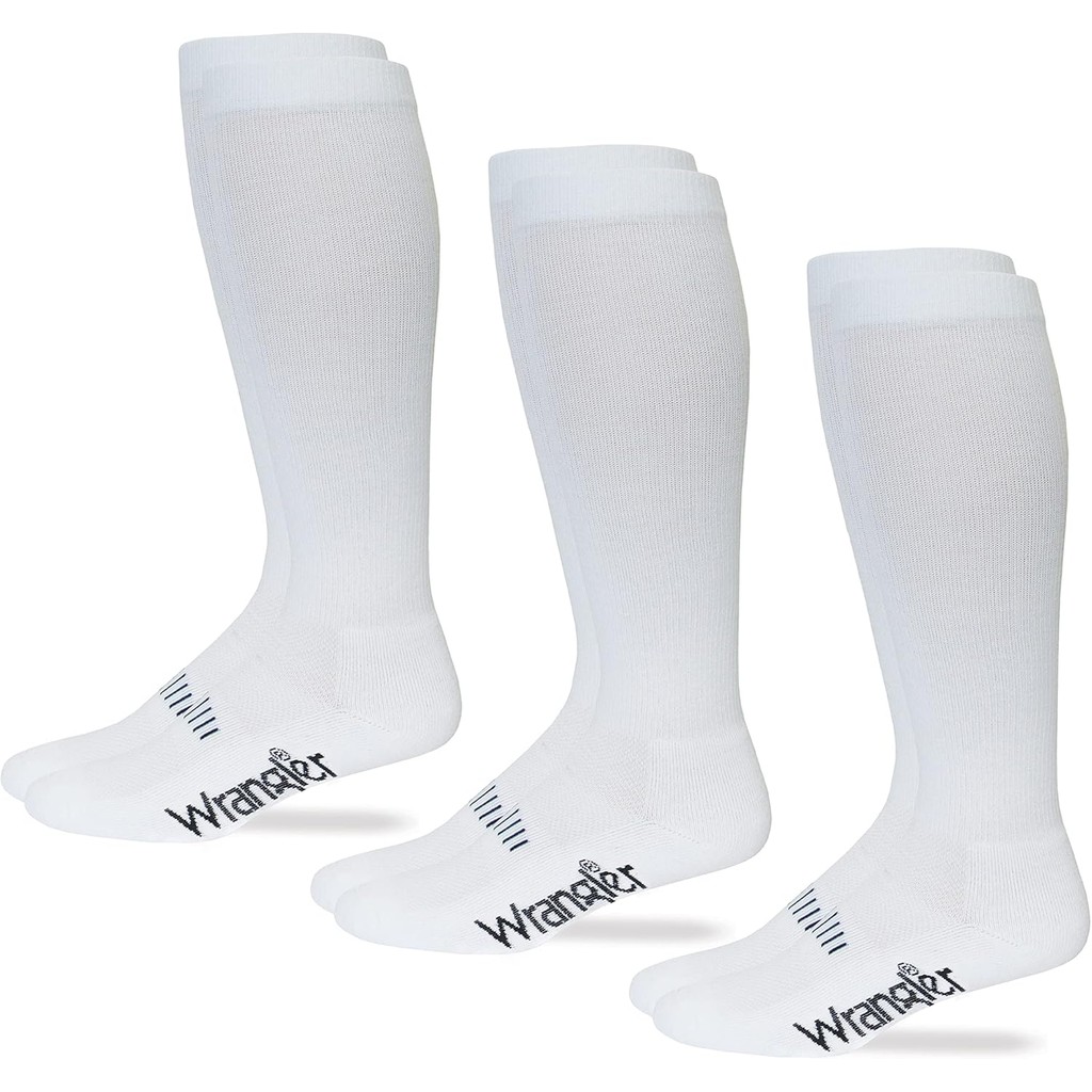 Wrangler Men's Ultra Dri Seamless Toe Western Boot Socks (3 Pairs ...
