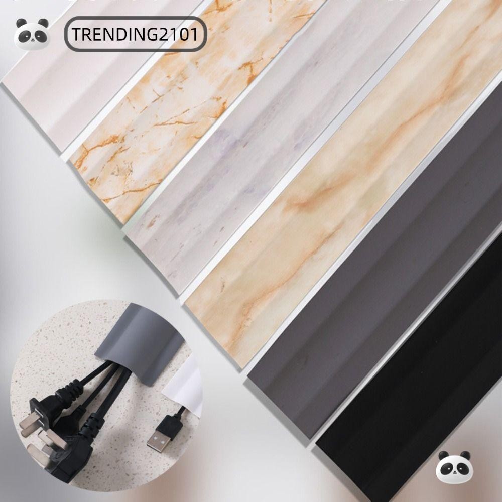 Trending2101 คอนซีลเลอร์สายเคเบิล, สี PVC TV สายไฟ Hider, 2024 Self-Adhesive DIY ตกแต่ง Mould ...