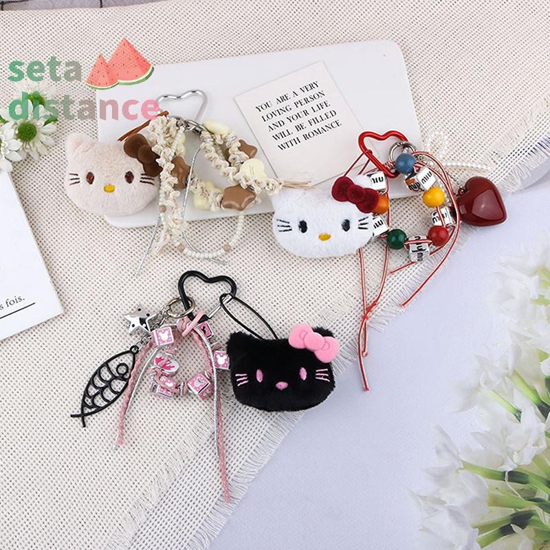 [Setad] Kawaii การ์ตูน Hello Kitty พวงกุญแจน่ารัก Sanrio Plush ตุ๊กตา ...