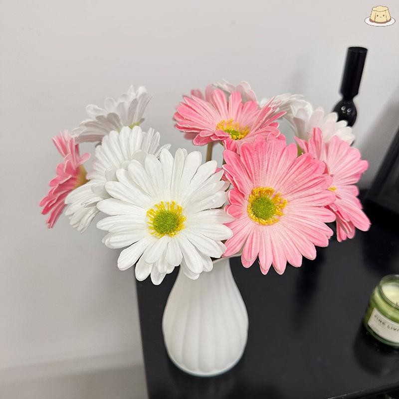 [GZ] 4 ชิ้น Daisy ดอกไม้ดอกไม้ประดิษฐ์ช่อดอกไม้สําหรับโต๊ะในร่มหน้าแรก ...