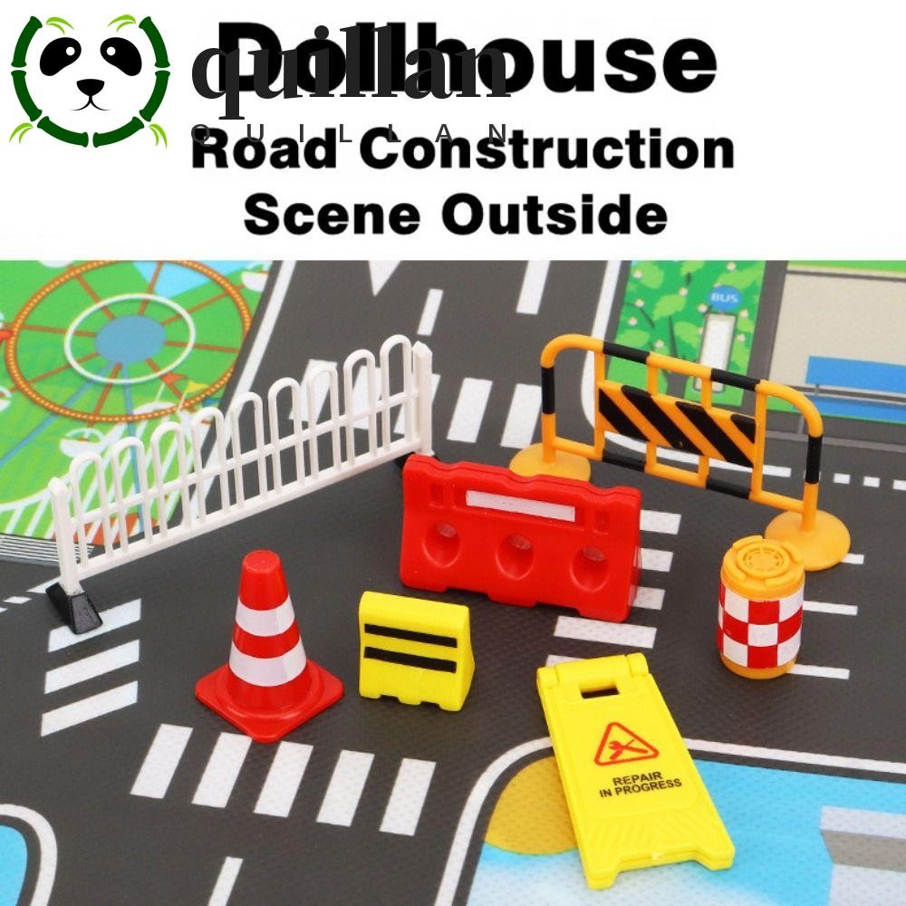 Quillan 1:12 Dollhouse Accessories, Pretend Play DIY Mini Road ...