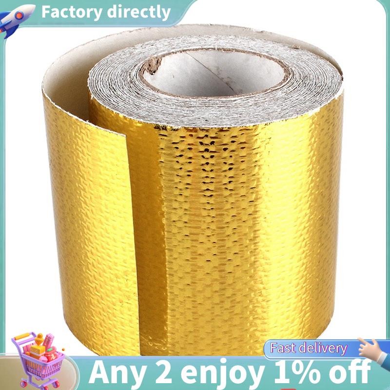 E7-2 นิ้ว 33FT Gold Intake ความร้อนเทปสะท้อนแสง Wrap Self กาวอุณหภูมิสูง | Shopee Thailand