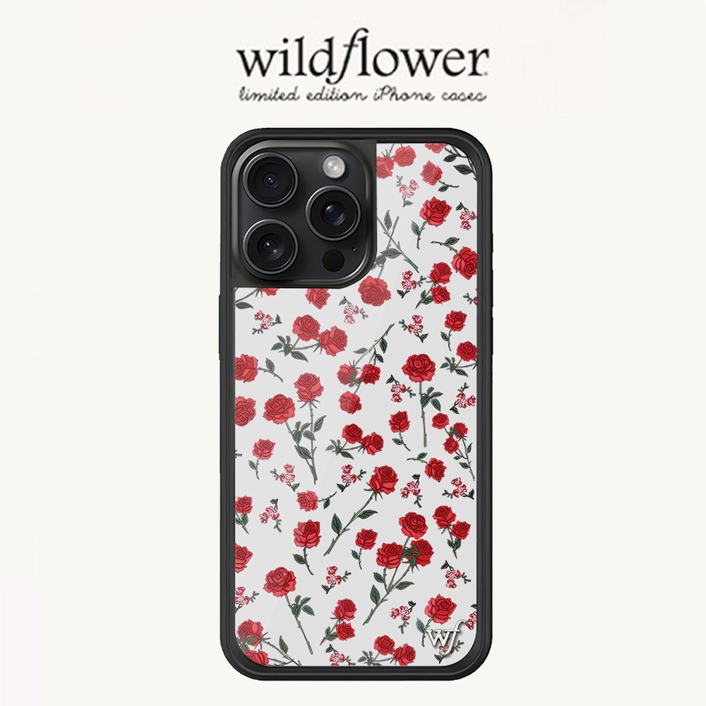 ดอกไม้ป่าสีแดง rose WF PC เคสโทรศัพท์สําหรับ IPhone 16 ProMax 16Pro ...