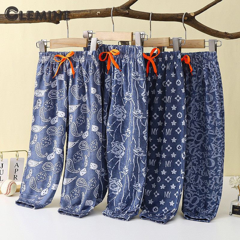 Clemine กางเกงขายาวลําลอง แบบบาง ป้องกันยุง แฟชั่นฤดูร้อน สําหรับเด็ก ...
