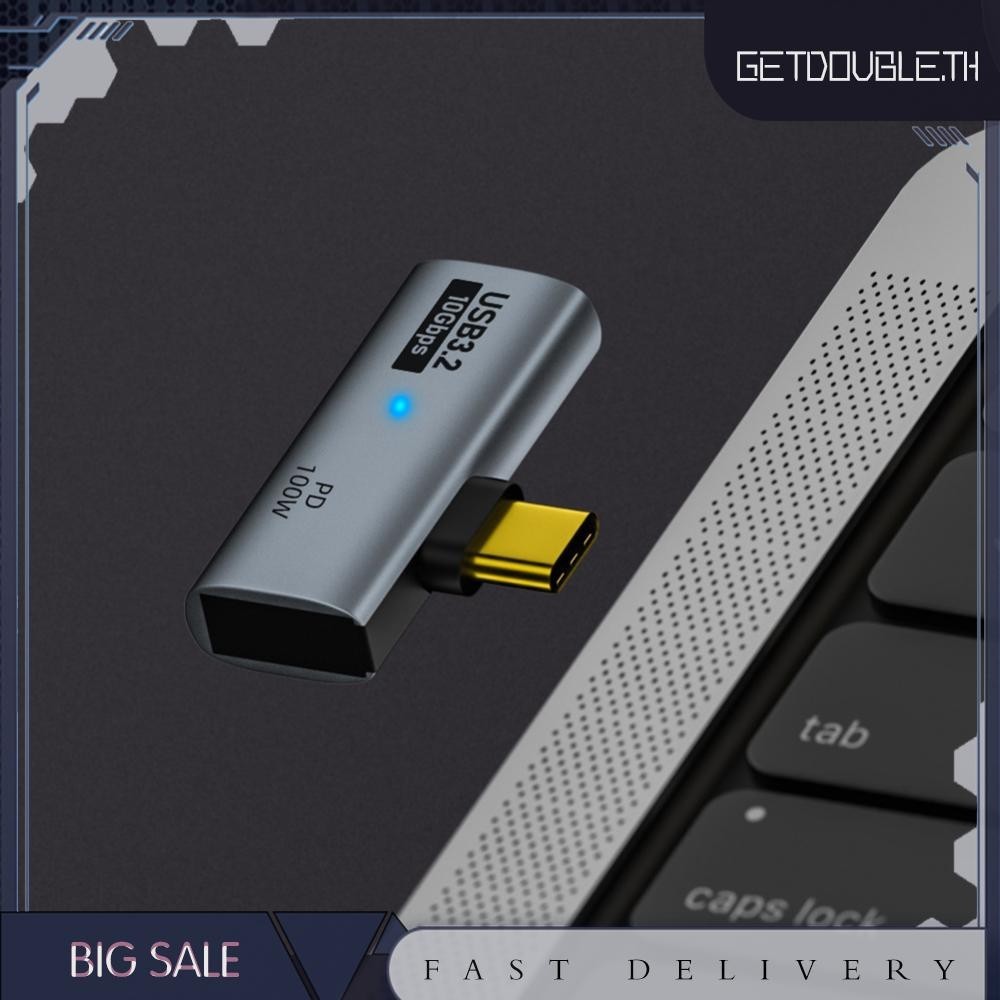 [Getdouble.th] อะแดปเตอร์แยก Type C 3.2 OTG 10Gbps USB C เป็น USB พร้อมที่ชาร์จ Type C 100W PD ...