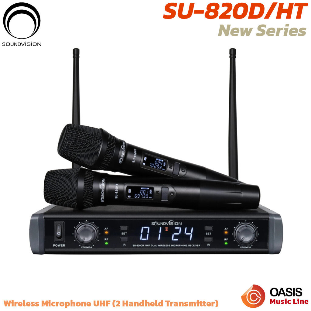 (รวมVat ฟรีส่ง!!) ไมโครโฟนไร้สาย Soundvision SU-820D/HT Wireless ...