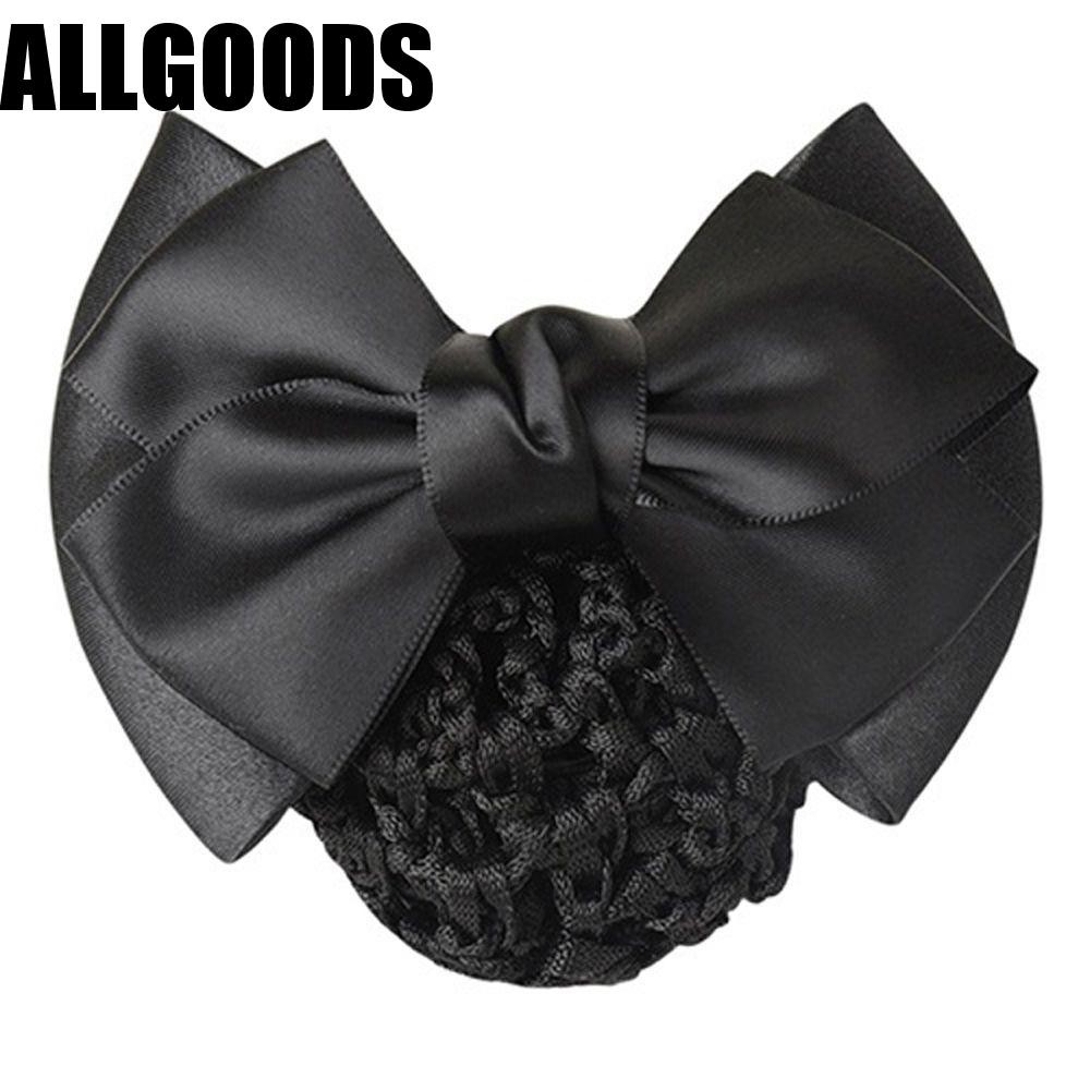 Allgoods สุทธิ Bun Snood 1 PC กิ๊บติดผมโบว์ Barrette ผู้หญิงซาติน ...