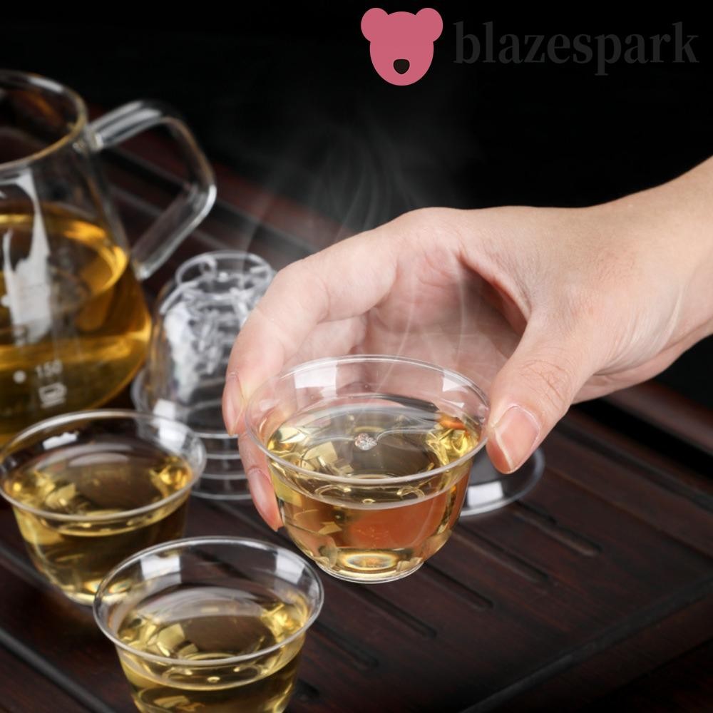 Blazespark 40 ชิ้นถ้วยชาพลาสติกใส,หนาทิ้งถ้วยช็อต, Drinkware 60ml Hard Kung Fu ถ้วยชาทางเข้าแขก ...