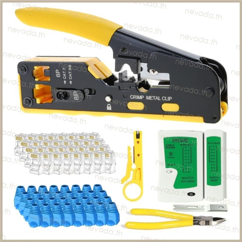 Nev ʚɞ Professional Rj45 Crimping ชุดเครื่องมือสําหรับ CAT5 CAT6 CAT7 ...