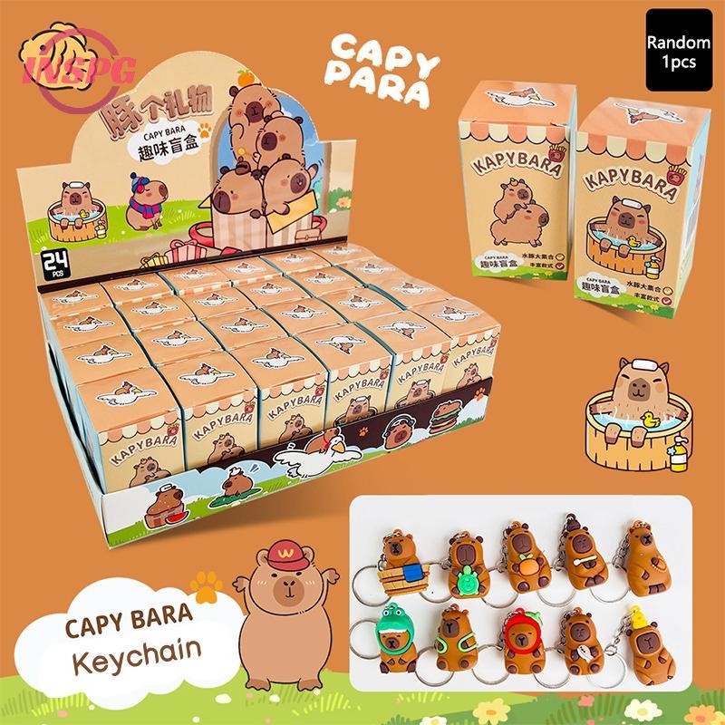 Inspg> การ์ตูนน่ารัก Capybara กล่องตาบอดพวงกุญแจแฟชั่น Kawaii รูป ...