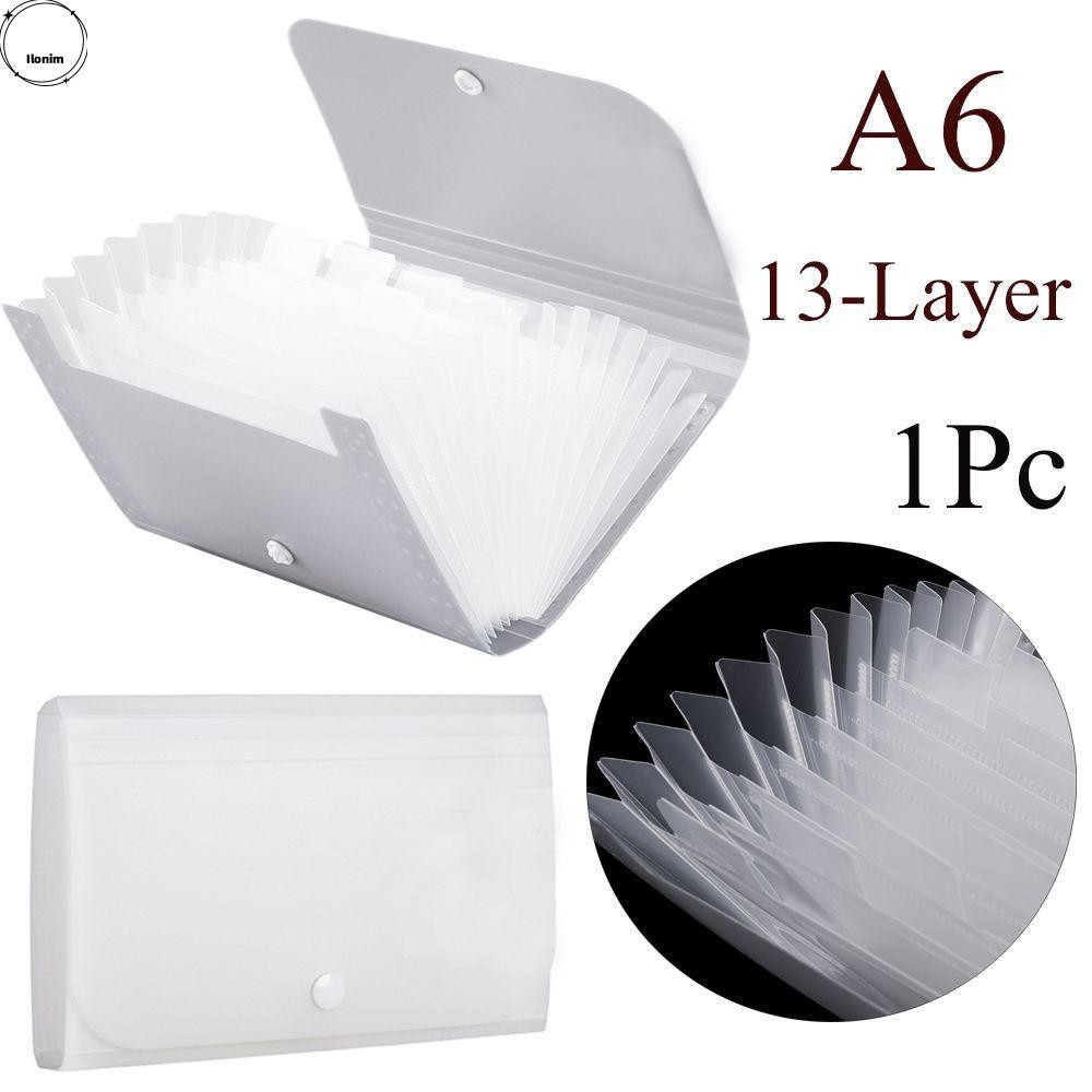 Ilonim 13 กระเป๋า A6 Filing Box หีบเพลง Paper Organizer Bag Self ...