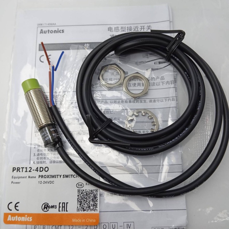 PRT12-4DO M12 ชนิด NO 2สาย ไฟเลี้ยง12- 30VDC เซ็นเซอร์จับโลหะ ยี่ห้อ ...
