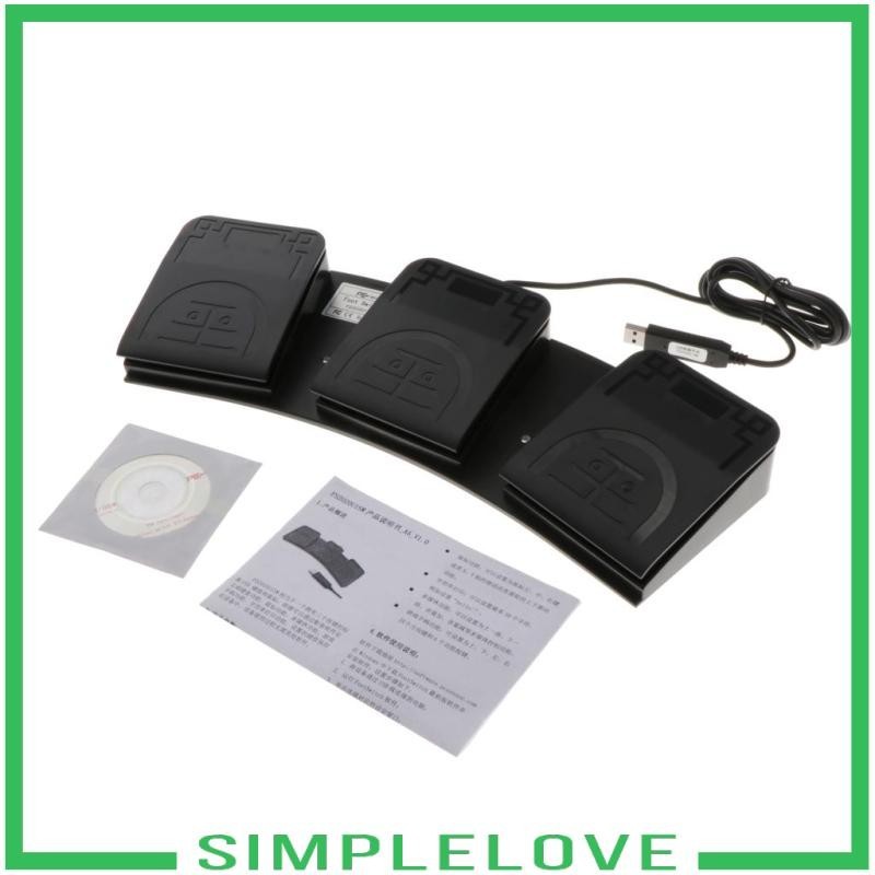 [ Usb Triple Foot Switch Pedal Game Keyboard Mouse 3 ผู้ใช้คอมพิวเตอร์ ...