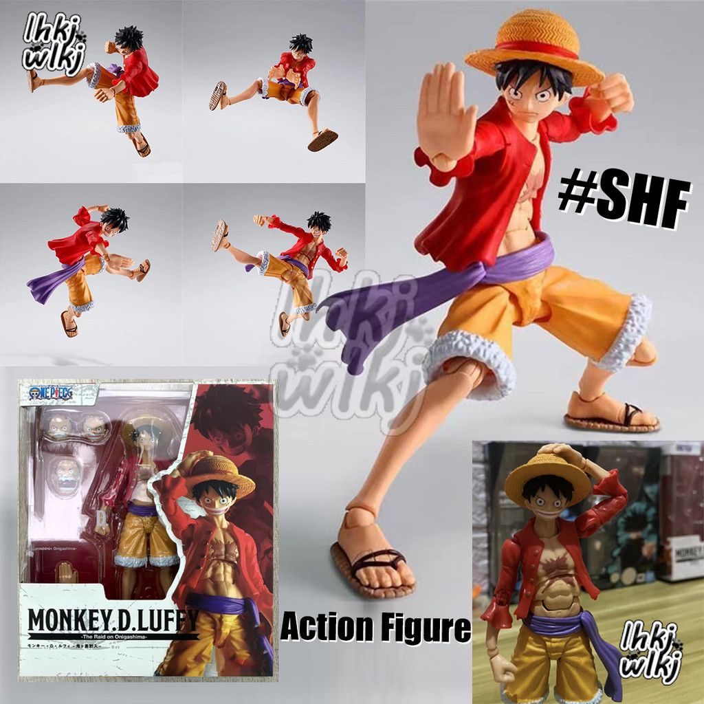ฟิกเกอร์ วันพีช ลูฟี่ SHF The Raid on Onigashima Monkey D. โมเดลตุ๊กตา ...