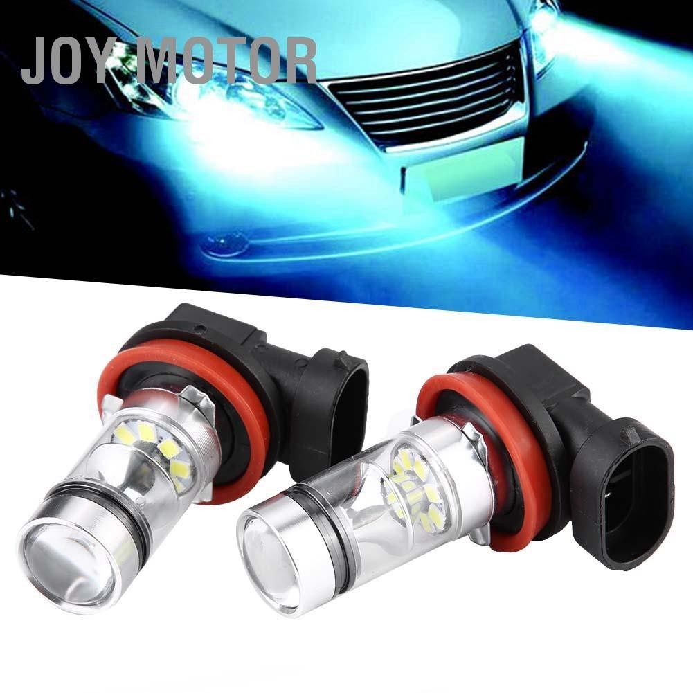 JOY Motor 2x H8 H9 H11 6000K Super White 100W LED ไฟหน้าหลอดไฟชุดหมอกรถ ...